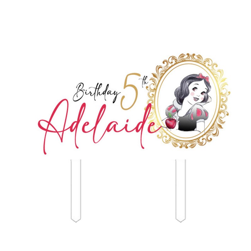 Cake Topper Biancaneve la Piu bella del reame Personalizzabile in ...