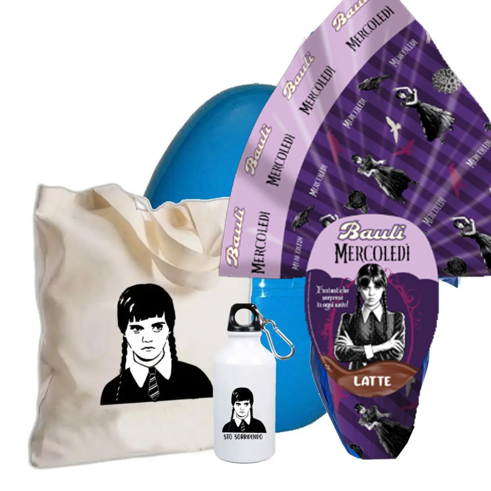 Uovo Mercoledì Addams con guscio e tazza