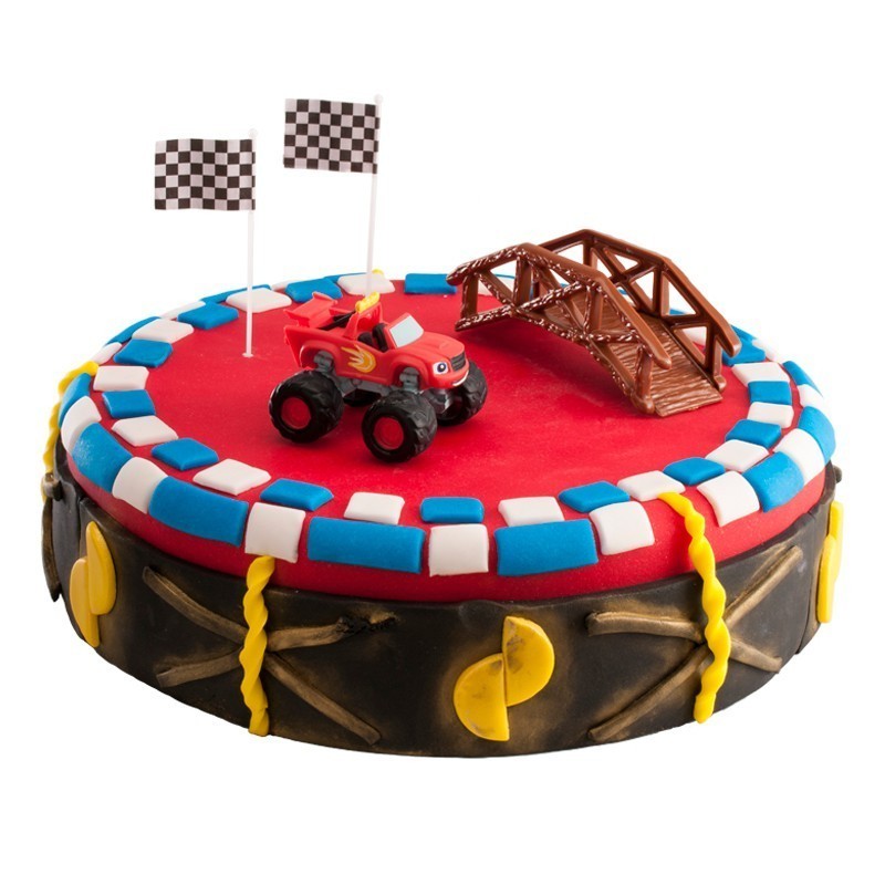 decorazione torta blaze e le mega macchine