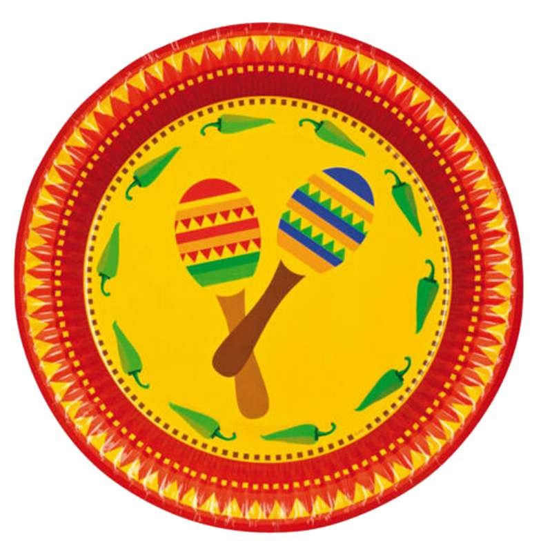 Kit n.60 Messico - con forchette e palloncini arancio