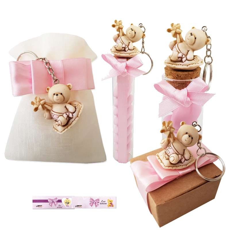 Orsetti bomboniere per bambina - 12 pz