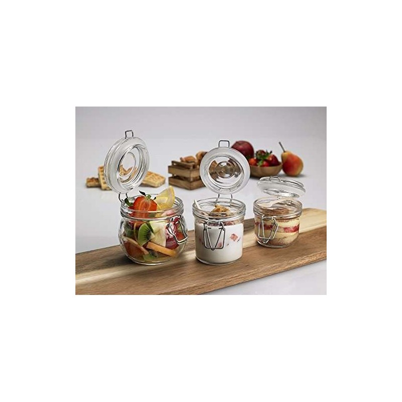 Vasetto di vetro con tappo ermetico - 6 pz Vasetto di vetro con tappo ermetico - 6 pz