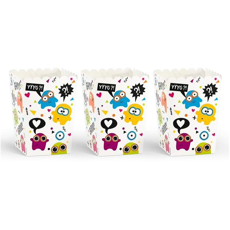 Scatole porta pop corn a tema mostri